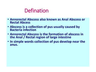 Adult health nursing anorectal abscess ppt | PPTX