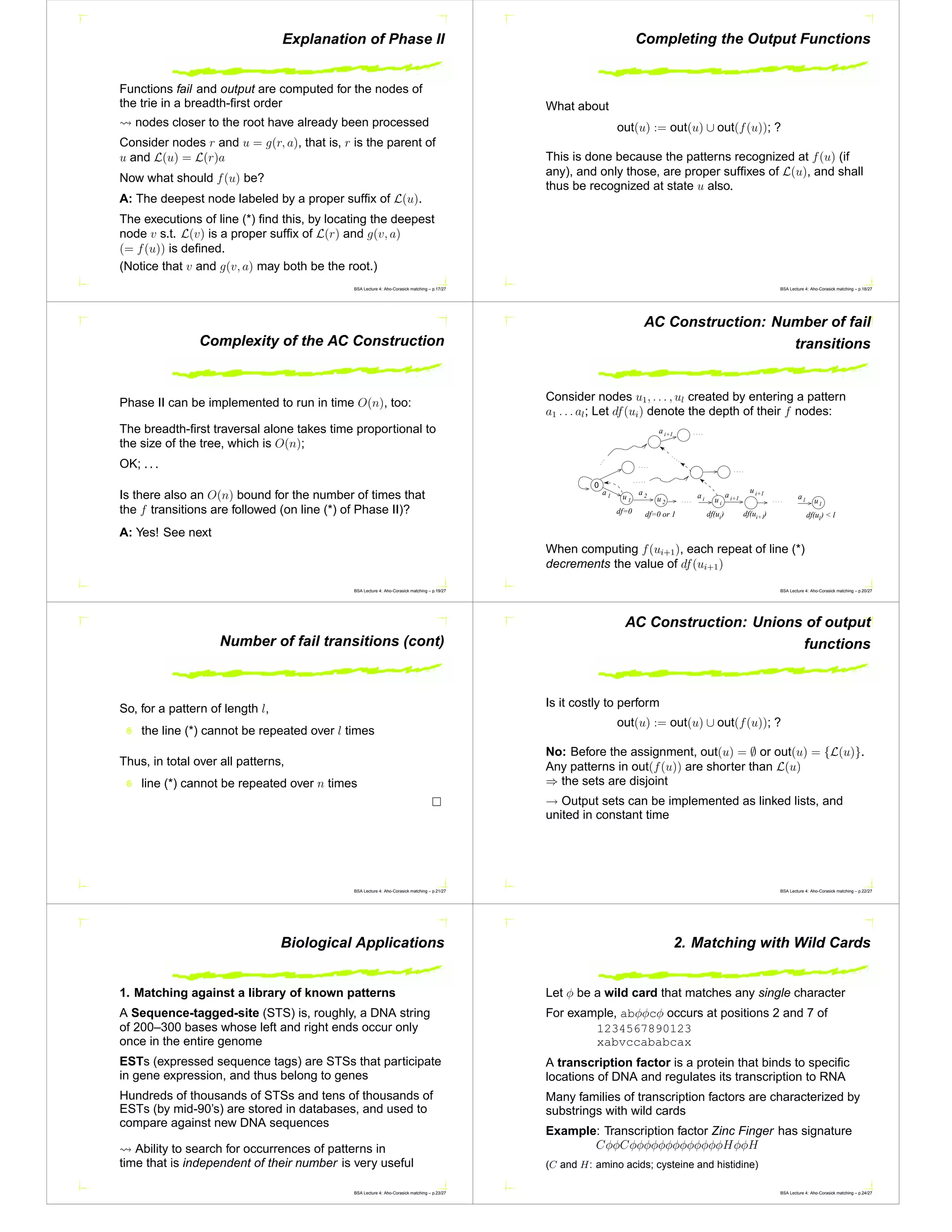 Aho corasick-lecture | PDF