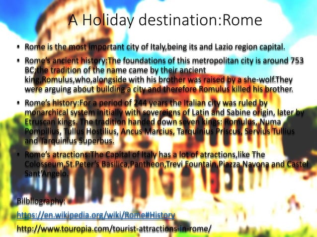 A holiday destination | PPT