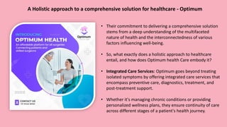 A Holistic approach to a comprehensive solution for healthcare ...