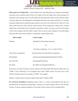 A Holistic Approach To Emailing Etiquettes | PDF