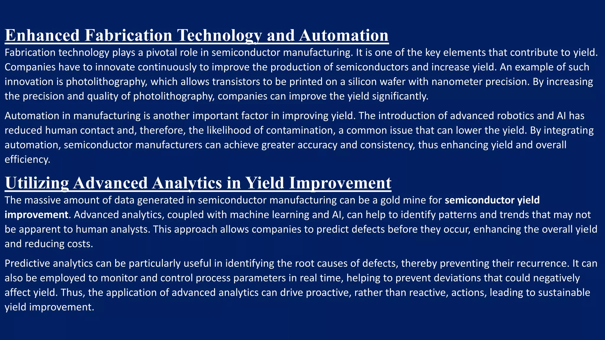 A Holistic Approach to Yield Improvement in the Semiconductor ...