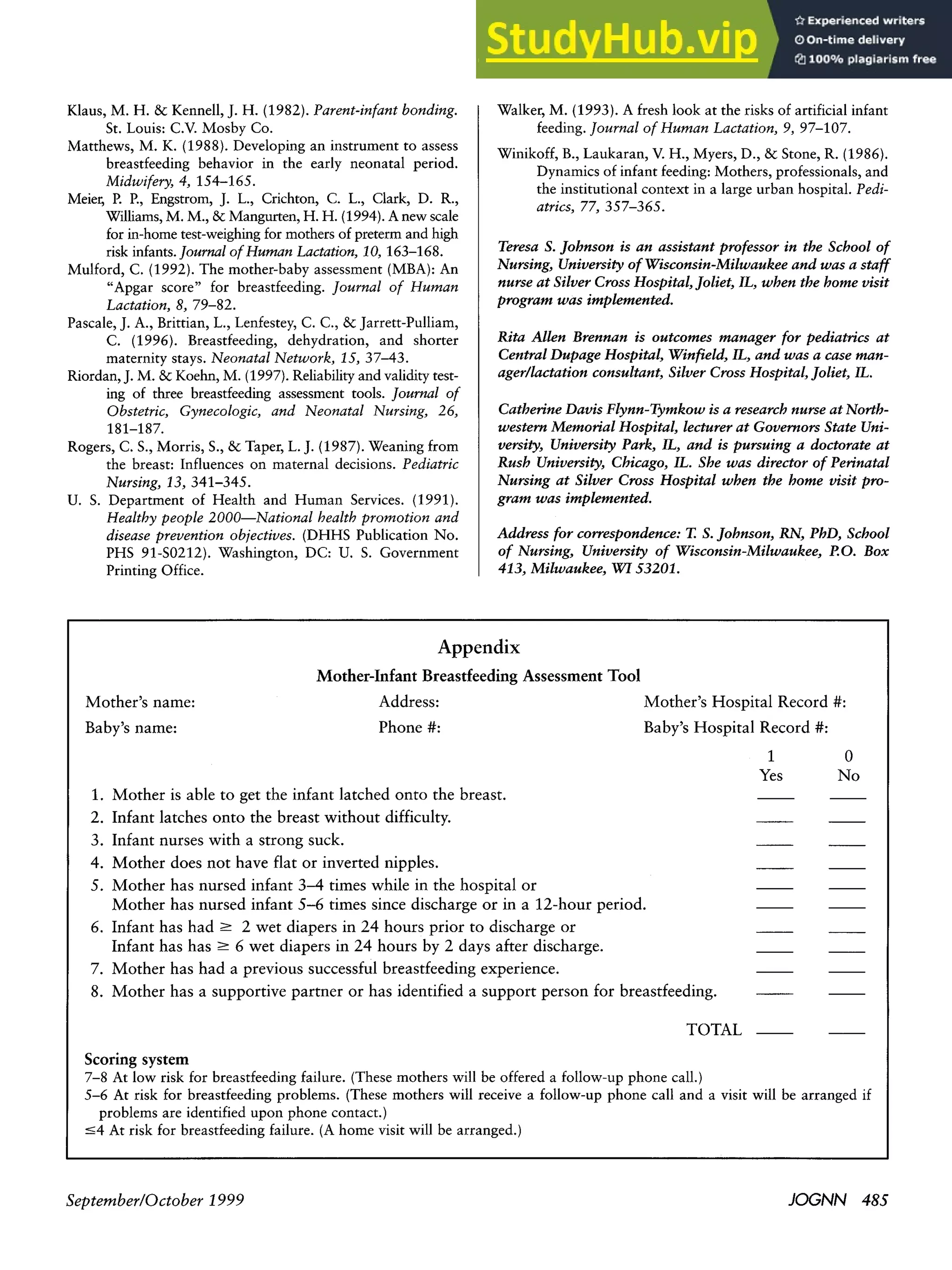 A Home Visit Program For Breastfeeding Education And Support | PDF