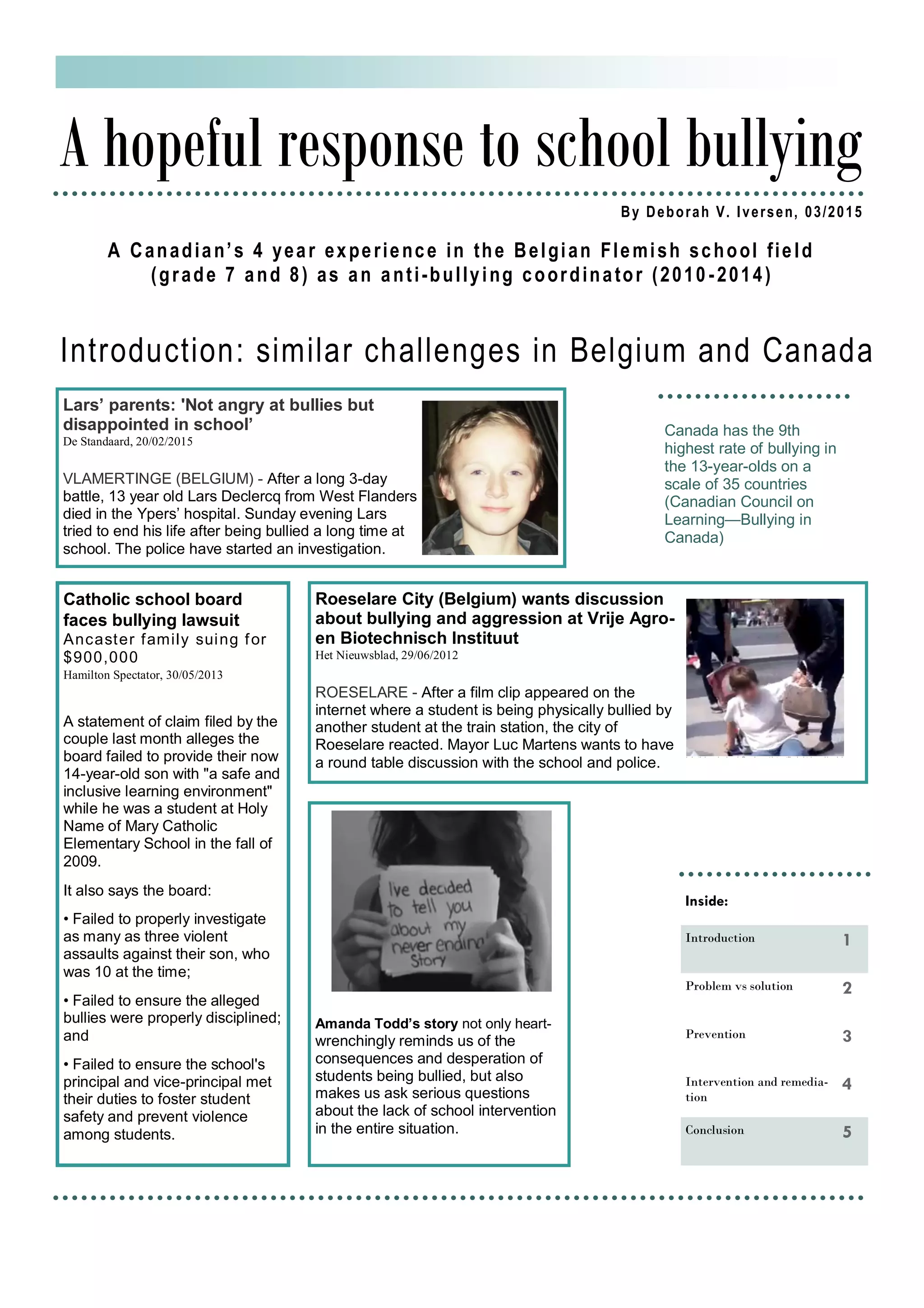 A hopeful response to school bullying | PDF