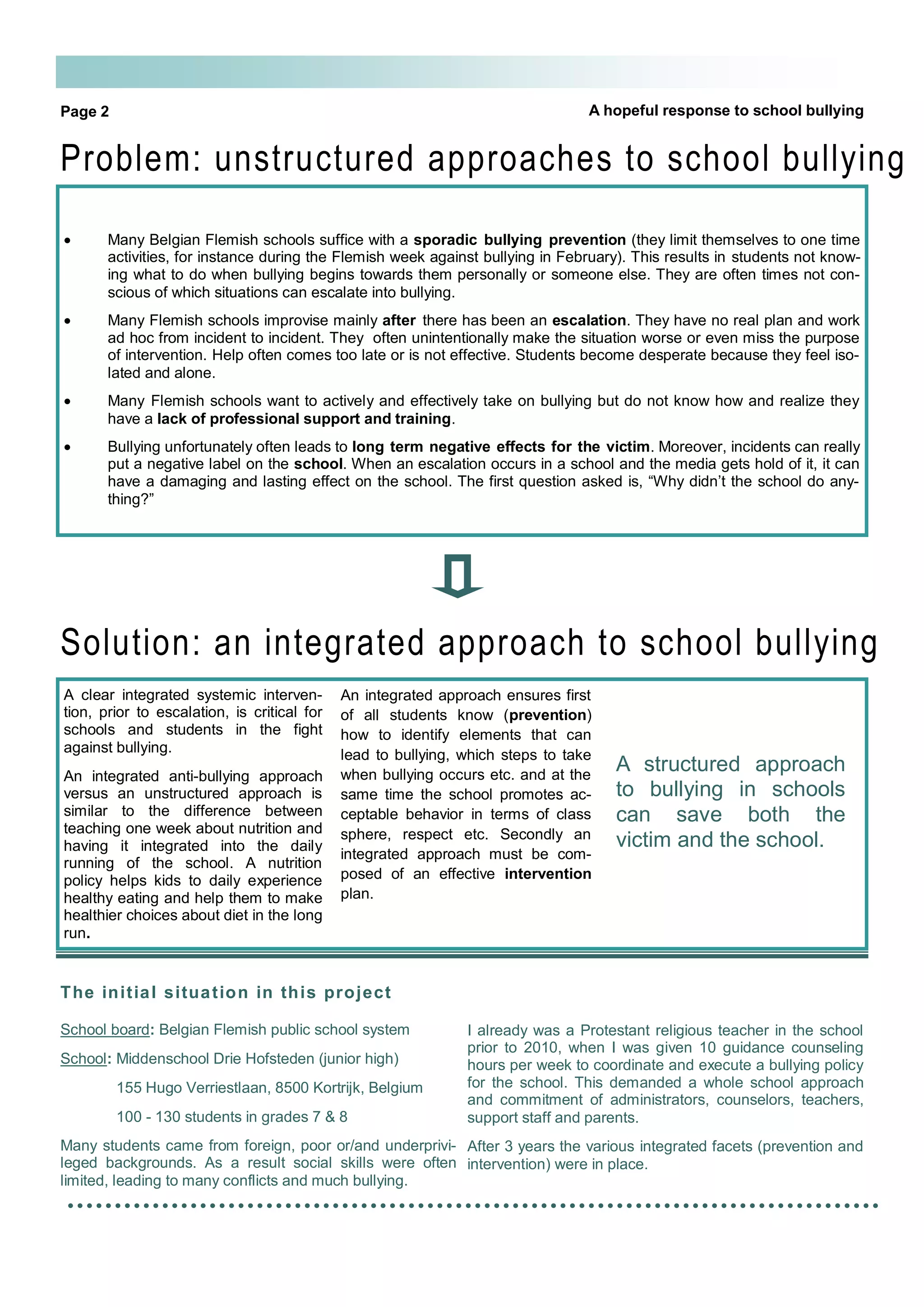 A hopeful response to school bullying | PDF