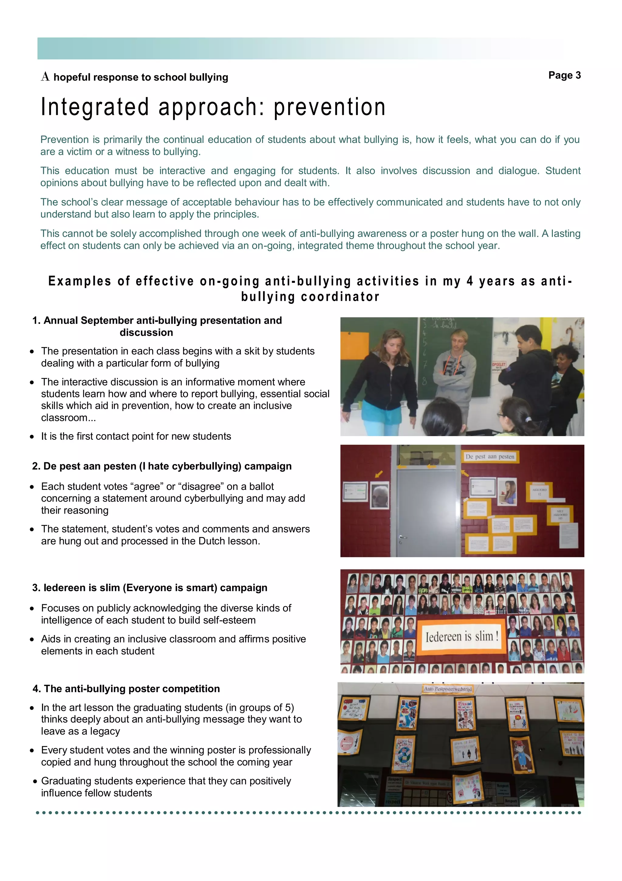 A hopeful response to school bullying | PDF
