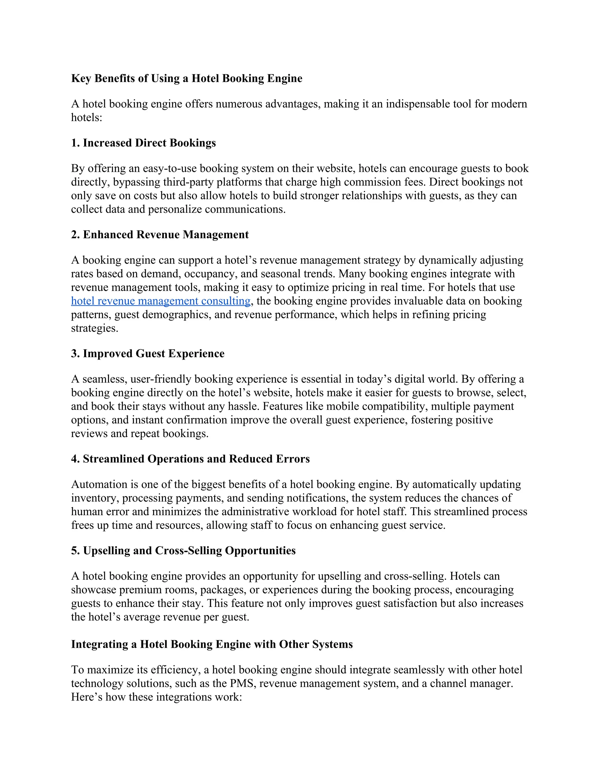 A hotel booking engine: what is it? How does it operate? | DOCX