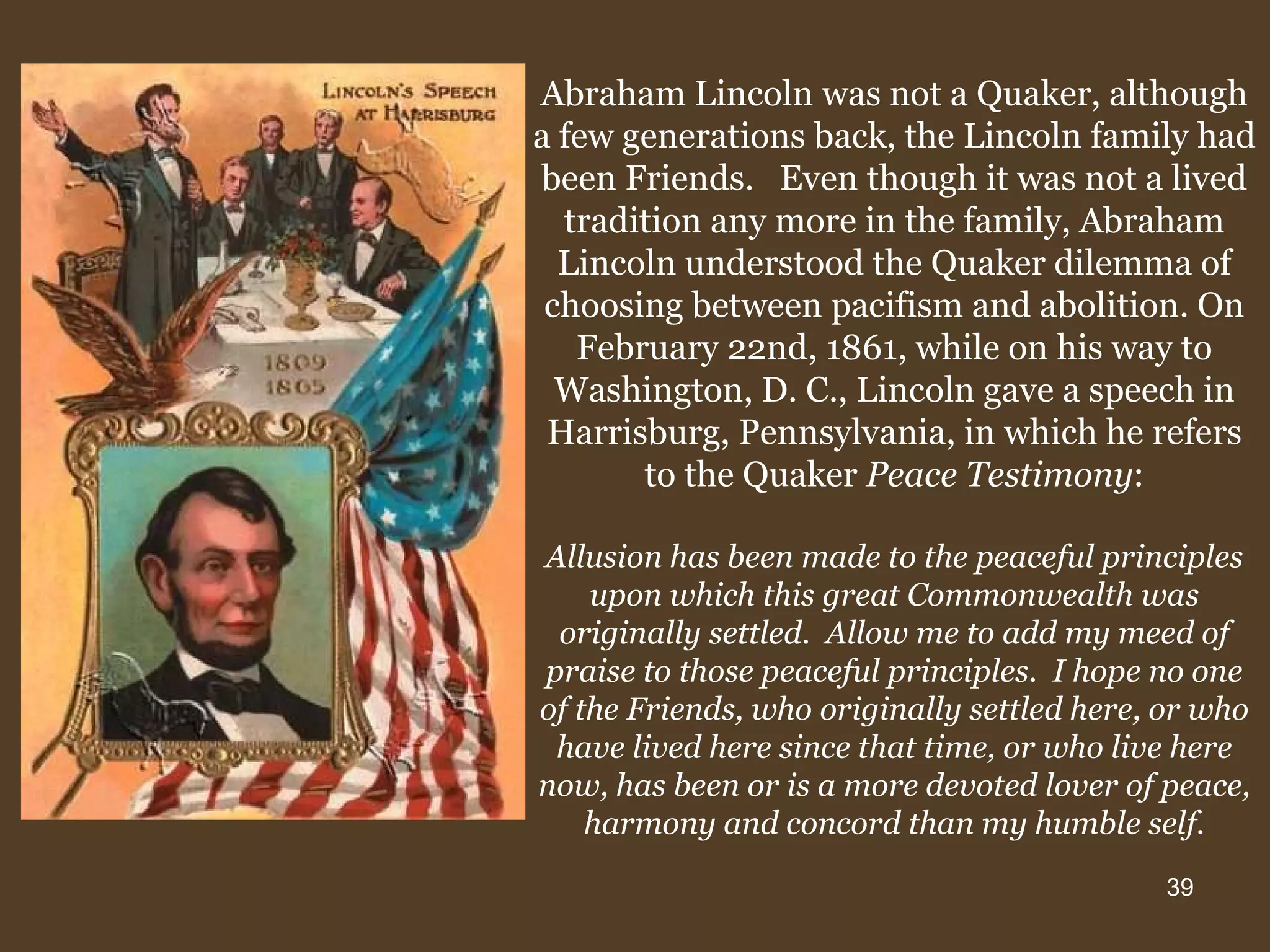 A House Divided ~ Lincoln Quakers Civil War | PPT