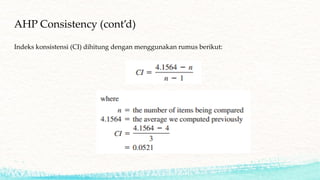 Ahp-analytical hierarchy process | PPT
