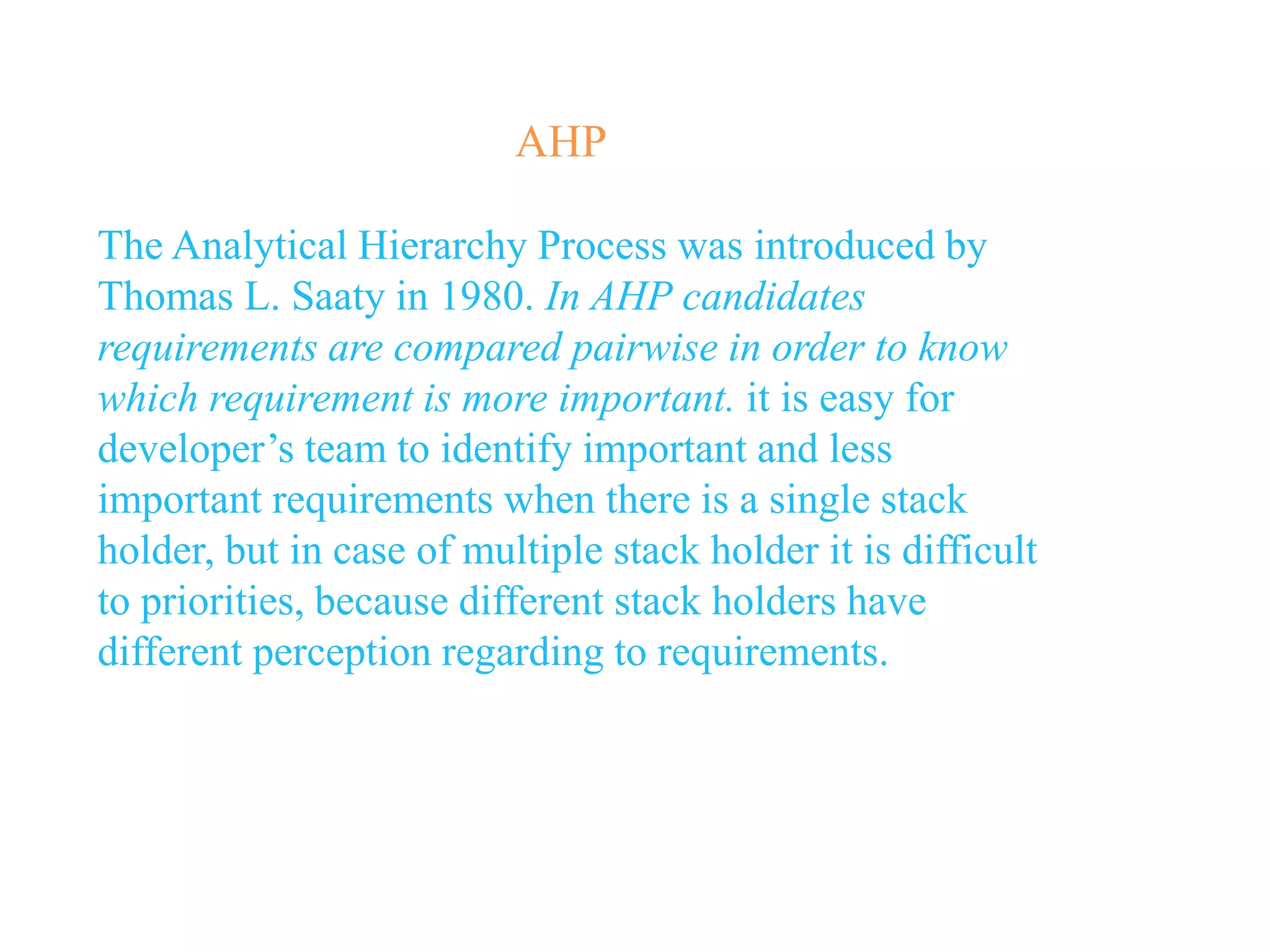 Analytical Hierarchy Process (AHP) | PPTX