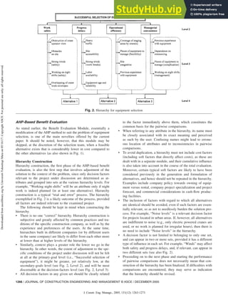 AHP-Based Equipment Selection Model For Construction Projects | PDF