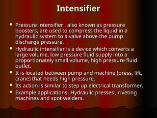 Accumulator Intensifier Del Lecture Notes | PPT