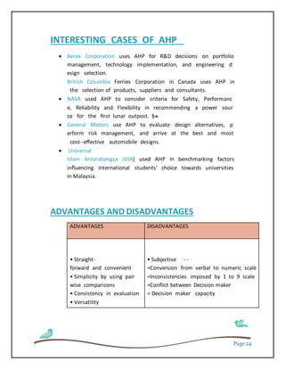 AHP-ANALYTIC HIERARCHY PROCESS- How To Slove AHP in Excel | DOCX ...