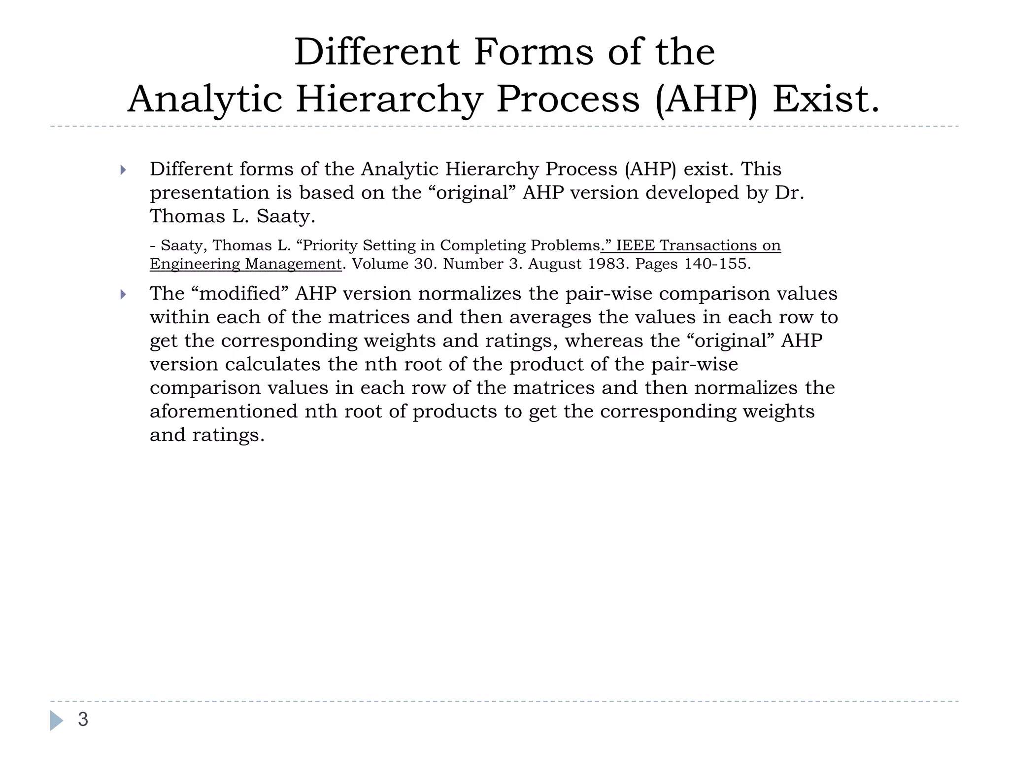 Ahp calculations | PDF