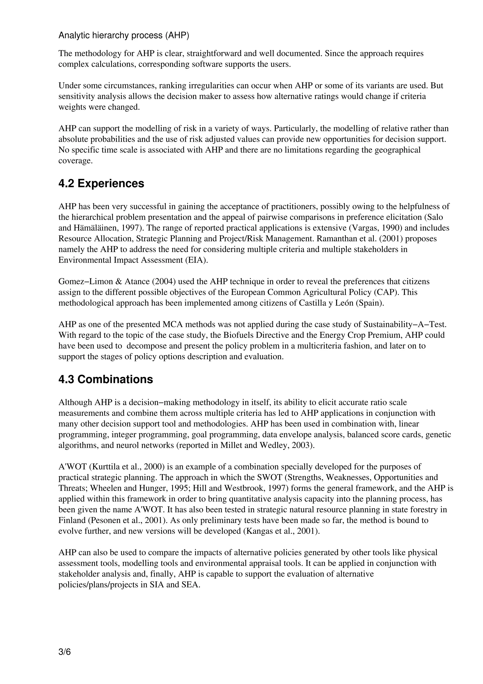 AHP model for qualitative research study | PDF