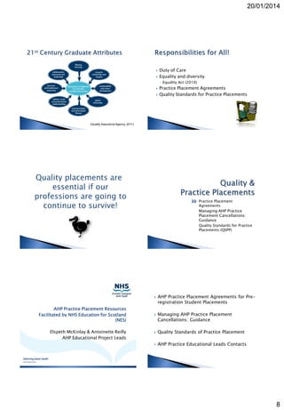 AHP Practice Educator Training January 2014 | PDF