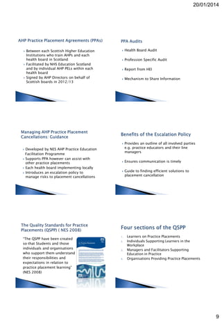 AHP Practice Educator Training January 2014 | PDF