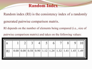 Decision Making Using The Analytic Hierarchy Process | PPT