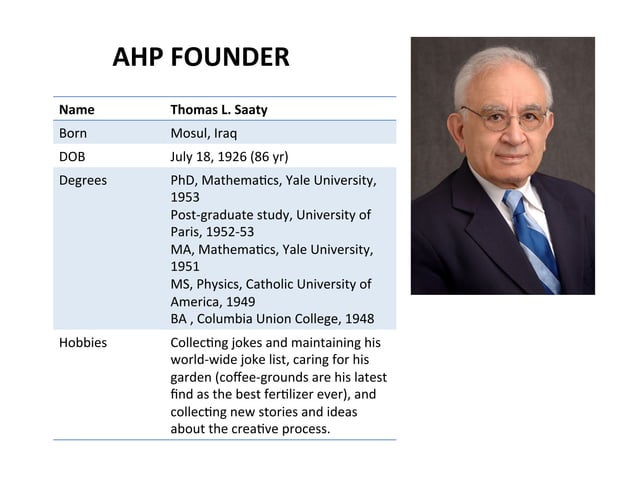 Apply Ahp In Decision Making Pdf