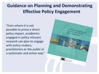 AHRC Guidance on Public Policy Engagement | PPTX