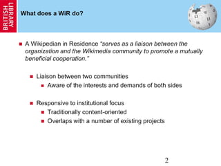 AHRC Wikipedian in Residence Report | PPT