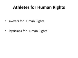 Athletes for Human Rights-Case for Scholar-Athlete-Activist | PPTX