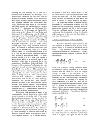 Alterations of the Tip Vortex Structure from a Hovering Rotor using ...