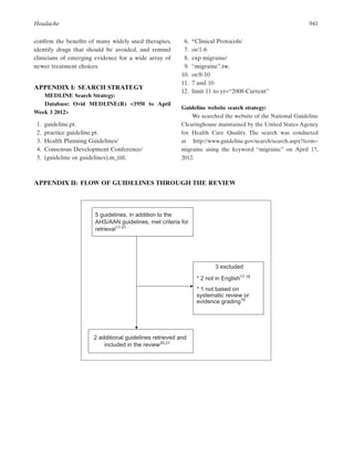 The 2012 AHS/AAN Guidelines for Prevention of Episodic Migraine: A ...