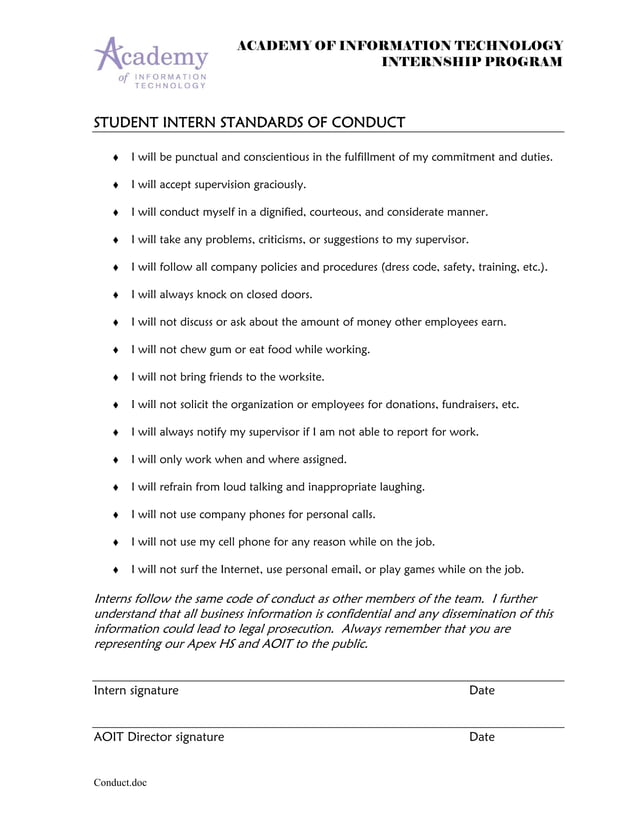Ahs aoit internship guide 2011 | PDF