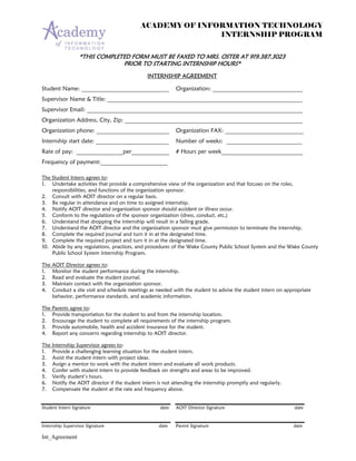 Ahs aoit internship guide 2011 | PDF