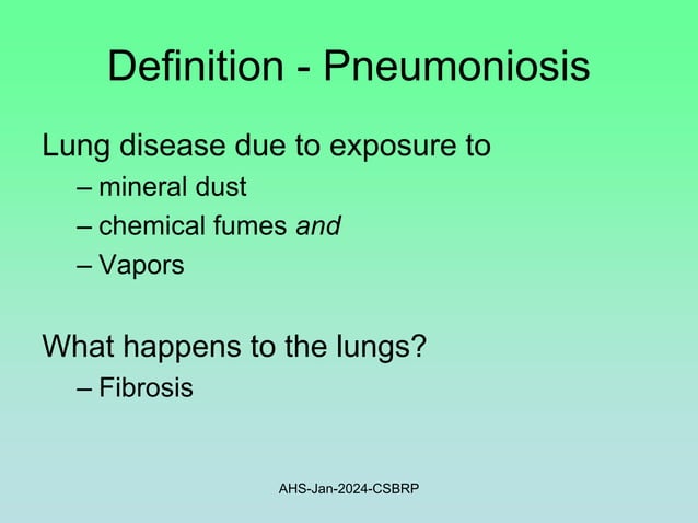 Pneumoconiosis, Lung disease, Dust disease | PPT