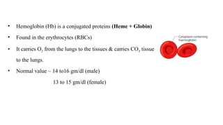 Chemistry of Hemoglobin (Types, Derivatives and Disorders) | PPTX