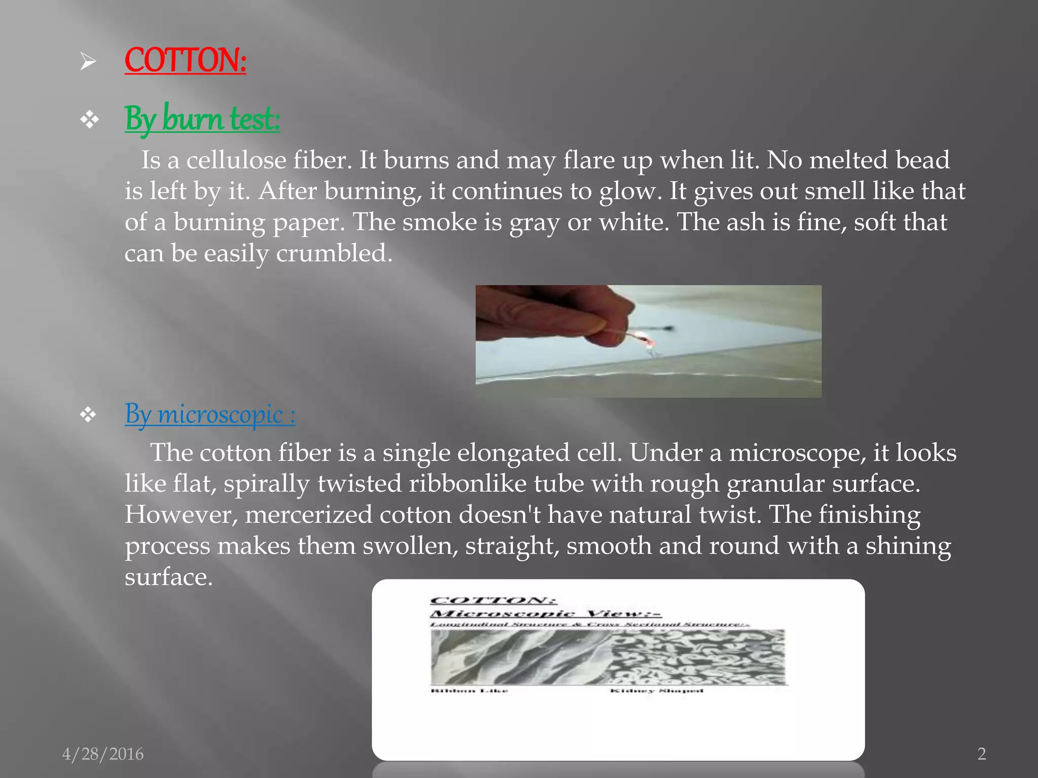 identification of textile fibers | PPTX | Needlework | Arts and Crafts