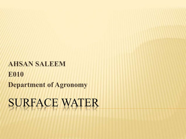 surface water | PPT