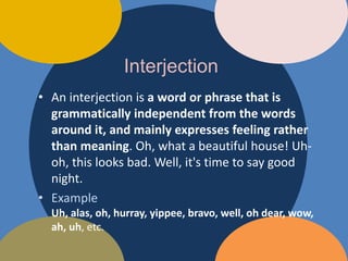Parts of speech presentation . pptxrt | PPTX | Technology & Computing