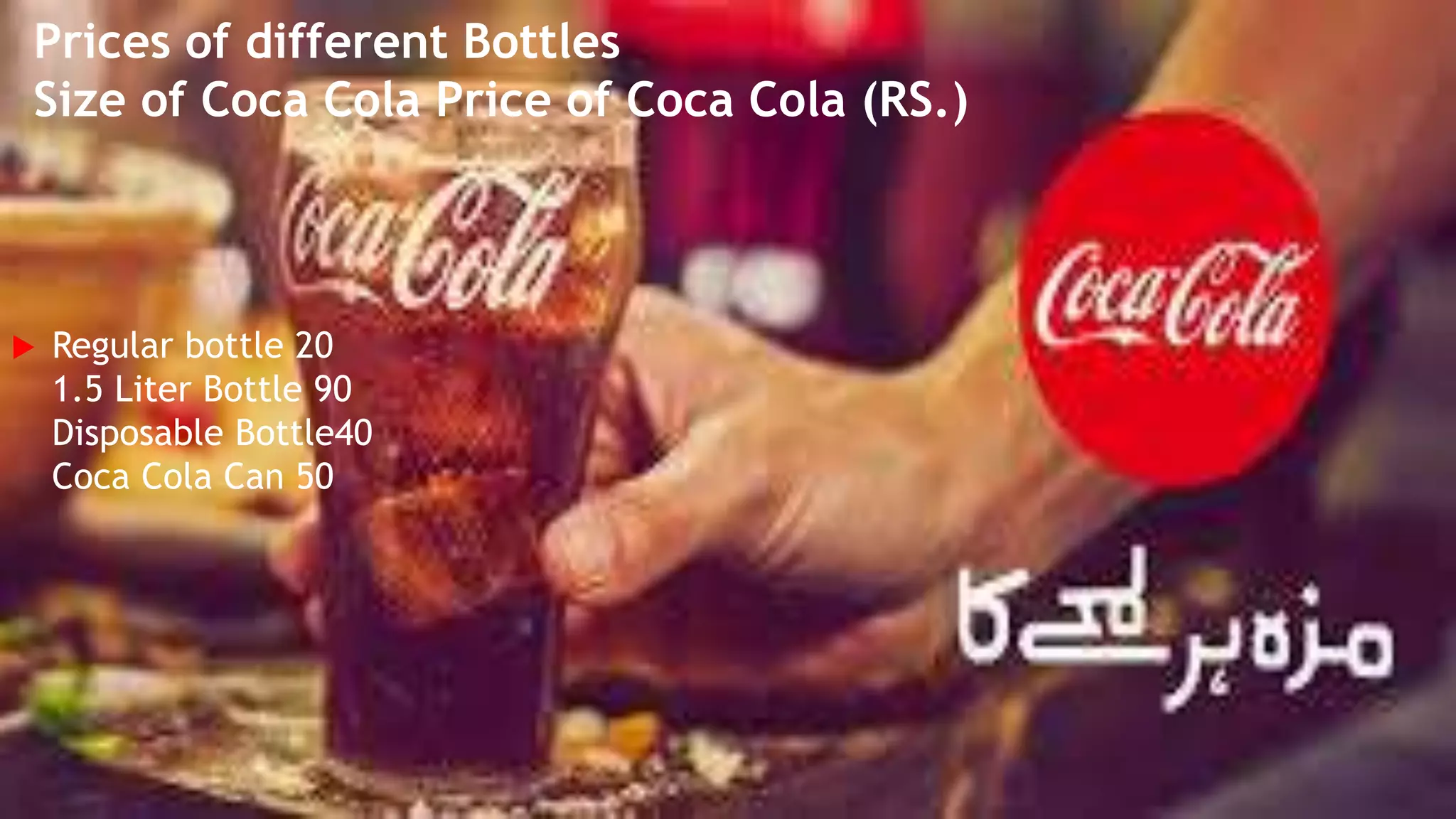 Final Report on coca cola pakistan | PPT