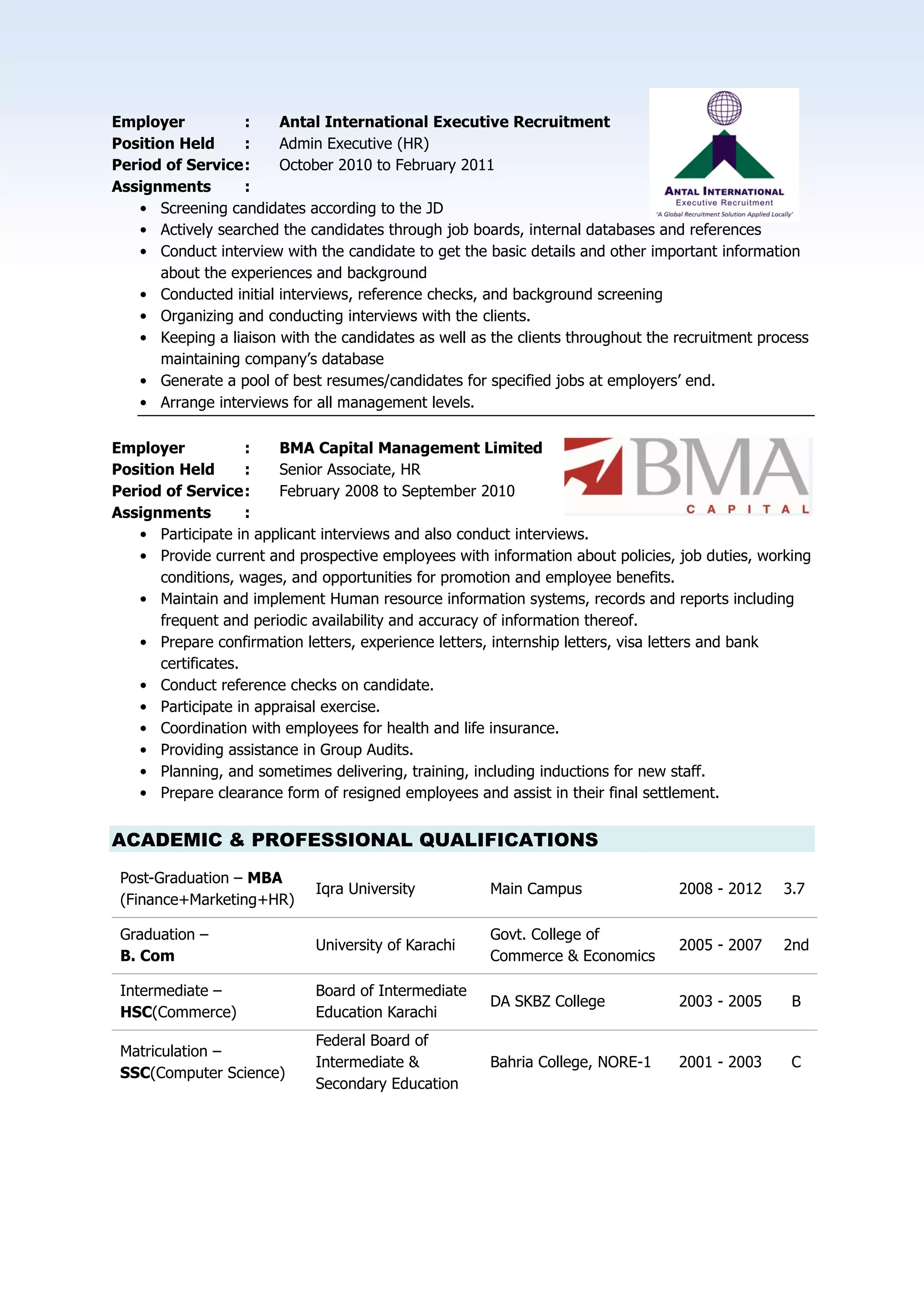 Resume - HR Professional | PDF