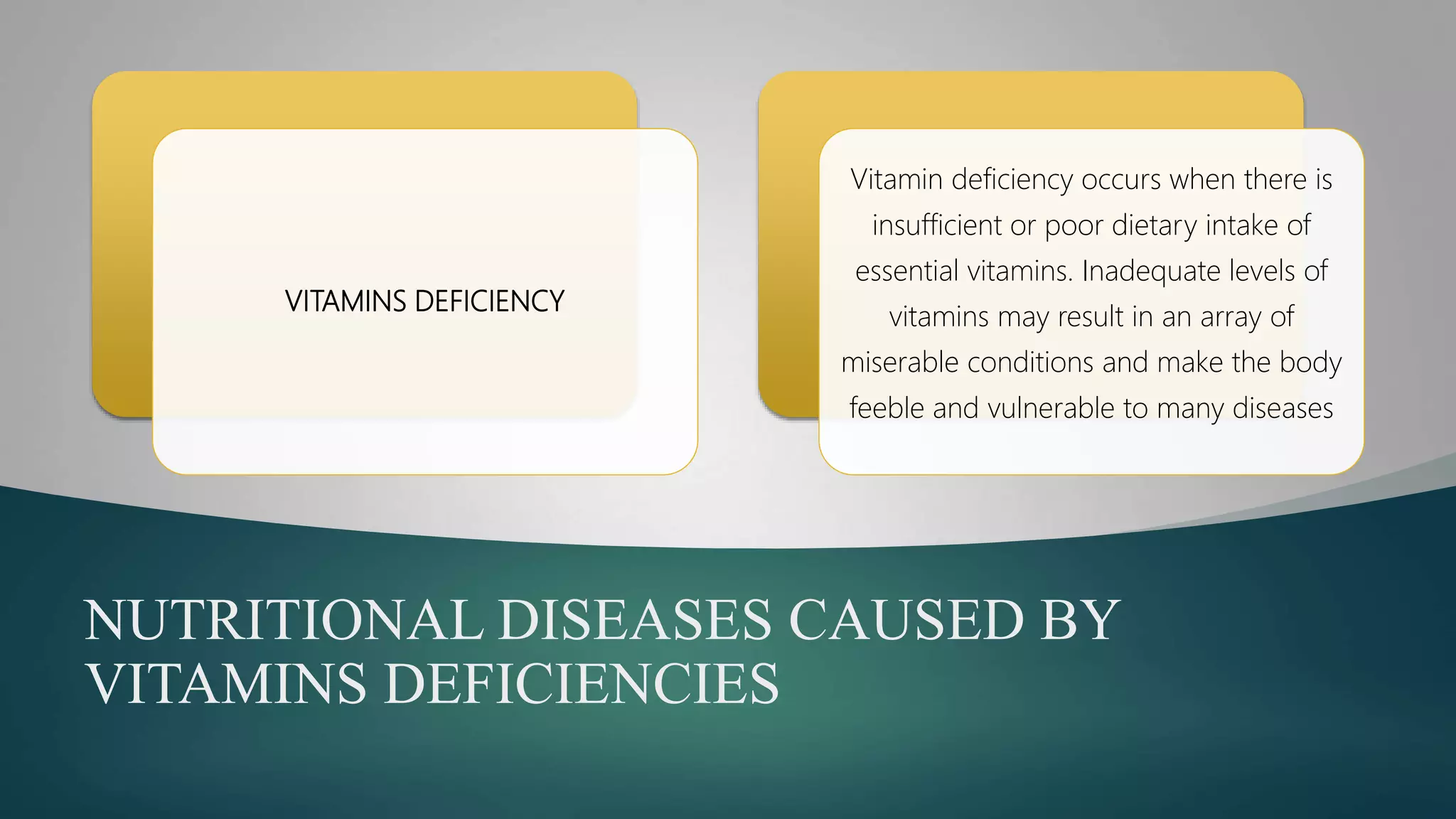 Nutritional Diseases Caused By Vitamins Deficiencies in Animals | PPTX