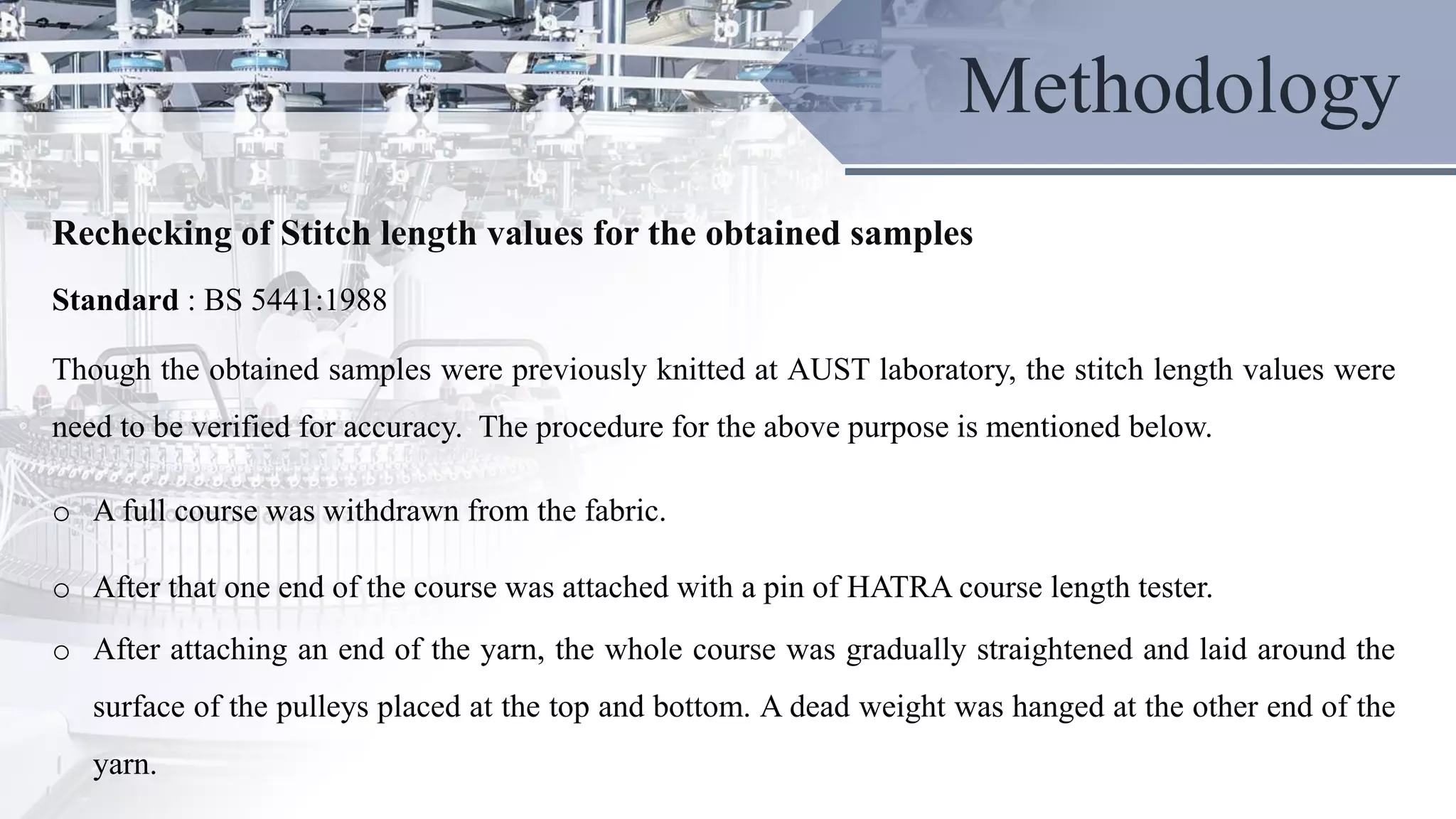 stretch recovery of knitted fabric | PPTX