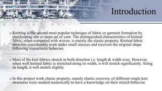 stretch recovery of knitted fabric | PPTX