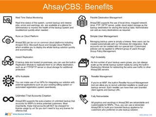 Ahsay Cloud Backup System v7 | PPT