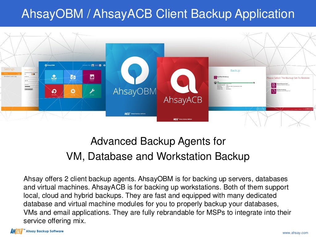 Ahsay Backup Software: Centralized Cloud Backup Solution for Business…