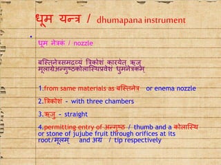 Ashtanga Hridaya Sutrasthana chapter 21 DHUMAPANA VIDHI / धूमपान विधि ...