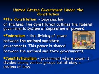 AHSGE Social Studies Ch.3 The United States Government | PPT