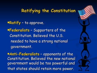 AHSGE Social Studies Ch.3 The United States Government | PPT