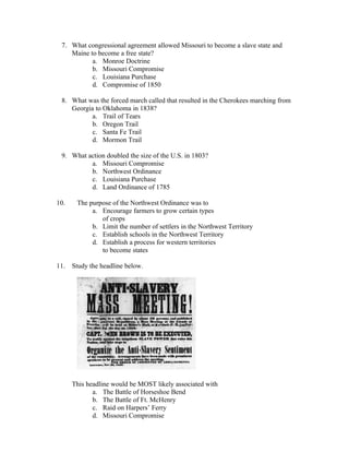AHSGE Social Studies ch. 4 & 5 test | PDF