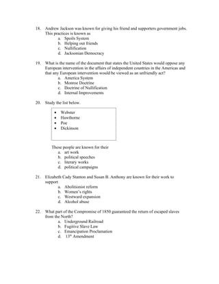 AHSGE Social Studies ch. 4 & 5 test | PDF
