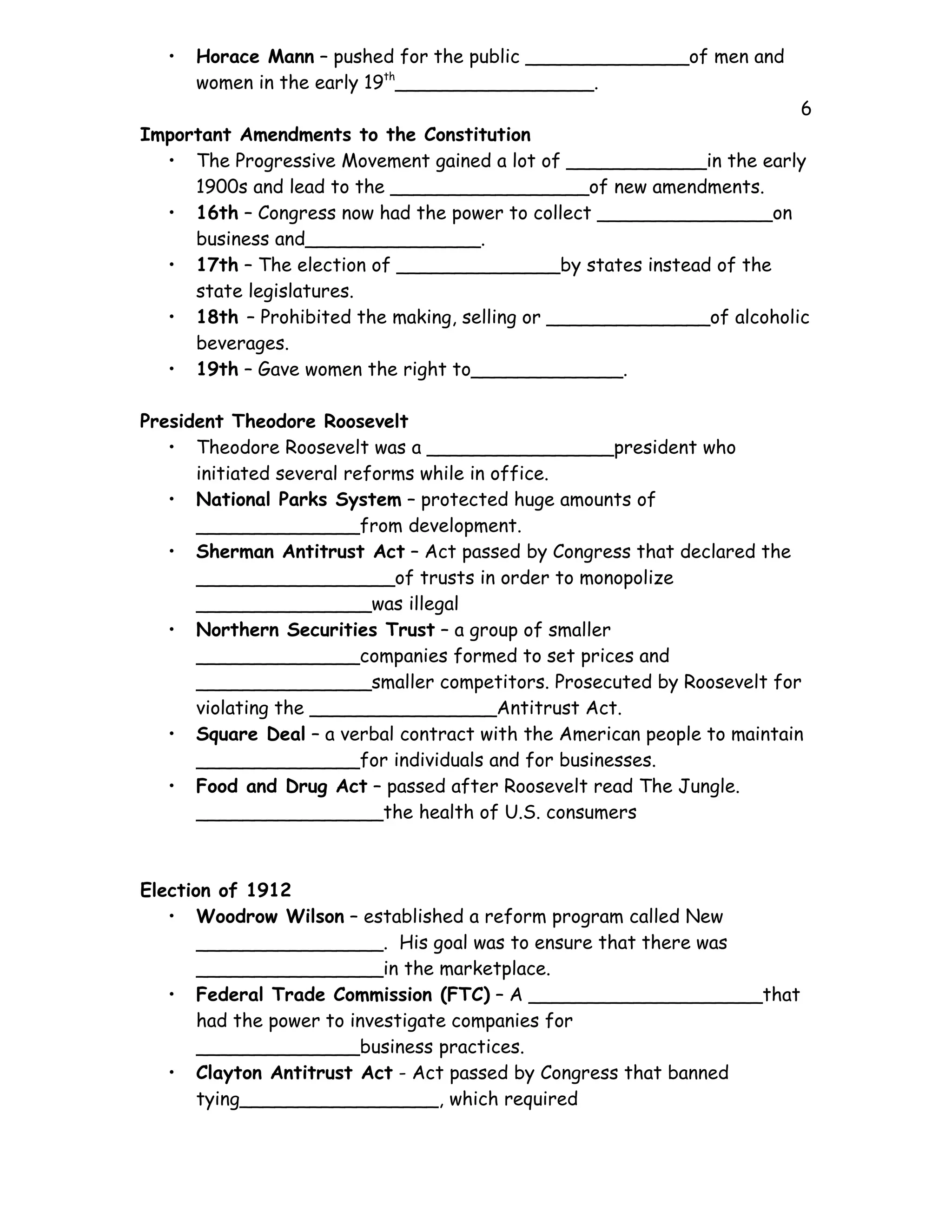 AHSGE Social Studies chapter 7 Studentnotes 1 | DOC