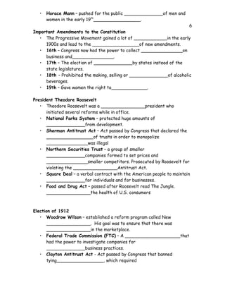 AHSGE Social Studies chapter 7 Studentnotes 1 | DOC