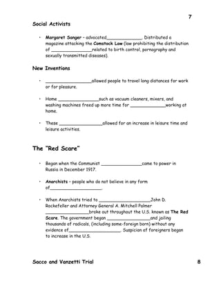 AHSGE Social Studies chapter 8 Student notes | DOC